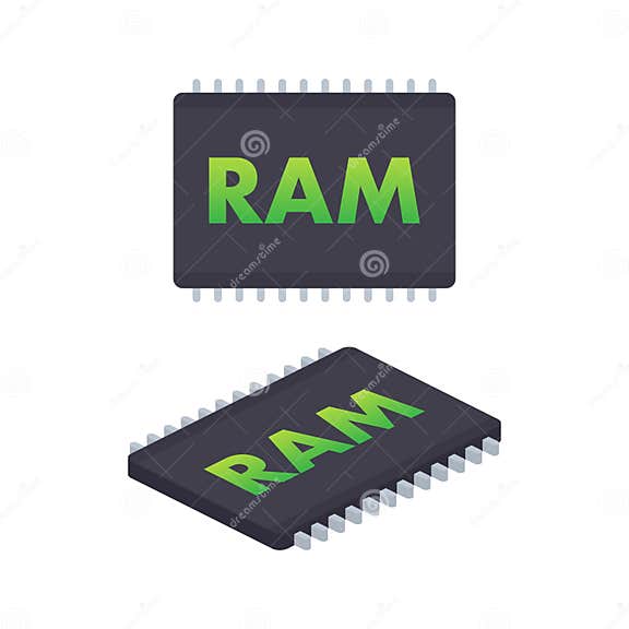 Computer Ram Memory. Computer Hardware Components. Vector Stock ...