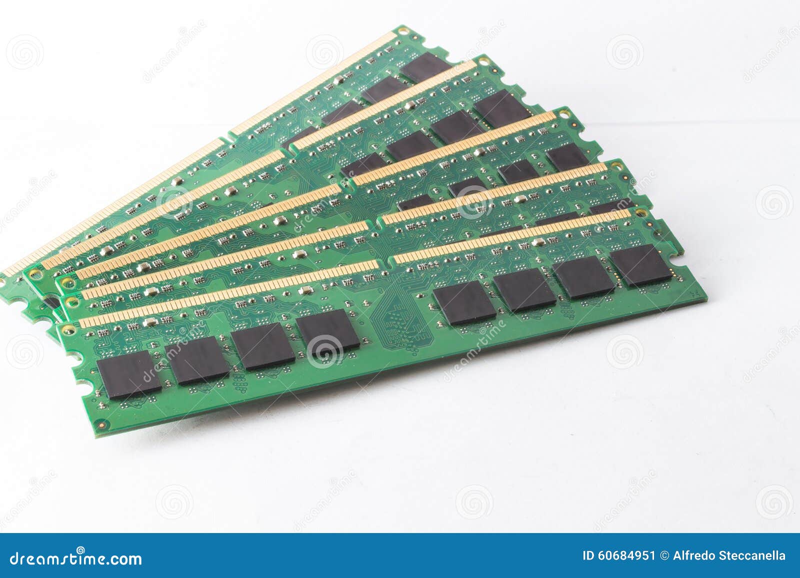 Computer ram stock image. Image of green, dimm, form - 60684951