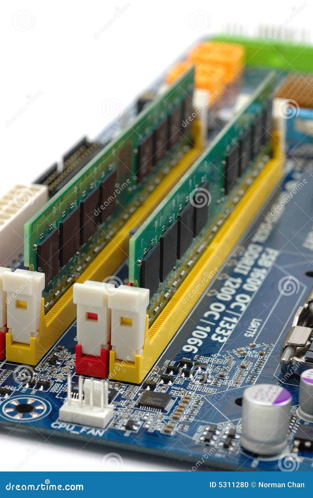Computer RAM on Motherboard Stock Photo - Image of motherboard, slot ... Computer RAM on Motherboard Stock Photo - Image of motherboard, slot ...