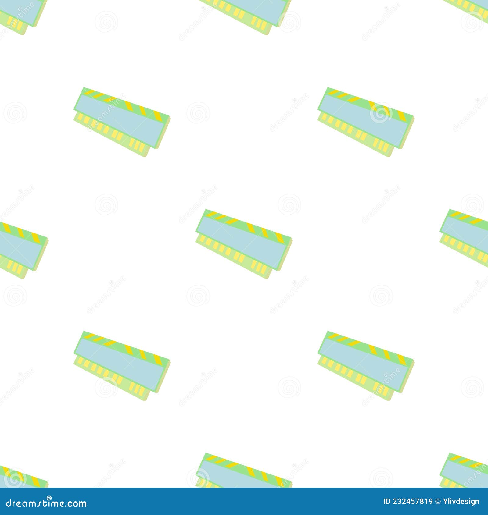 Computer Ram Pattern Seamless Vector Stock Vector - Illustration of ...