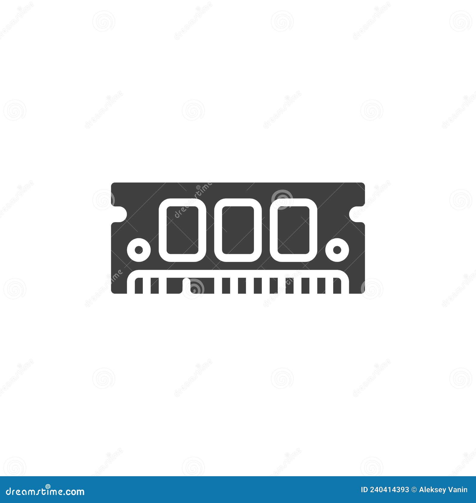 Computer RAM vector icon stock vector. Illustration of hardware - 240414393