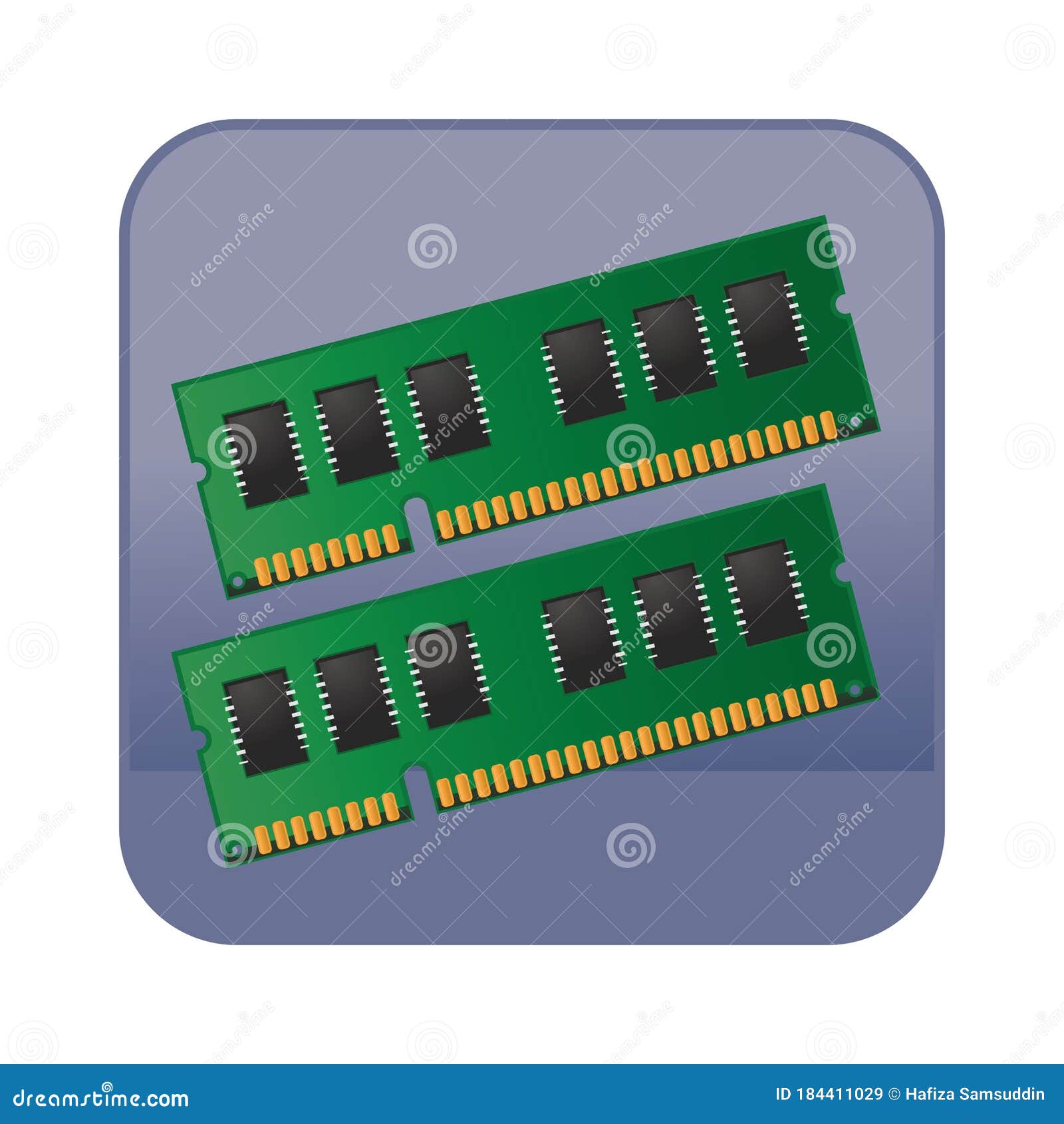 Computer Ram. Vector Illustration Decorative Background Design Stock ...