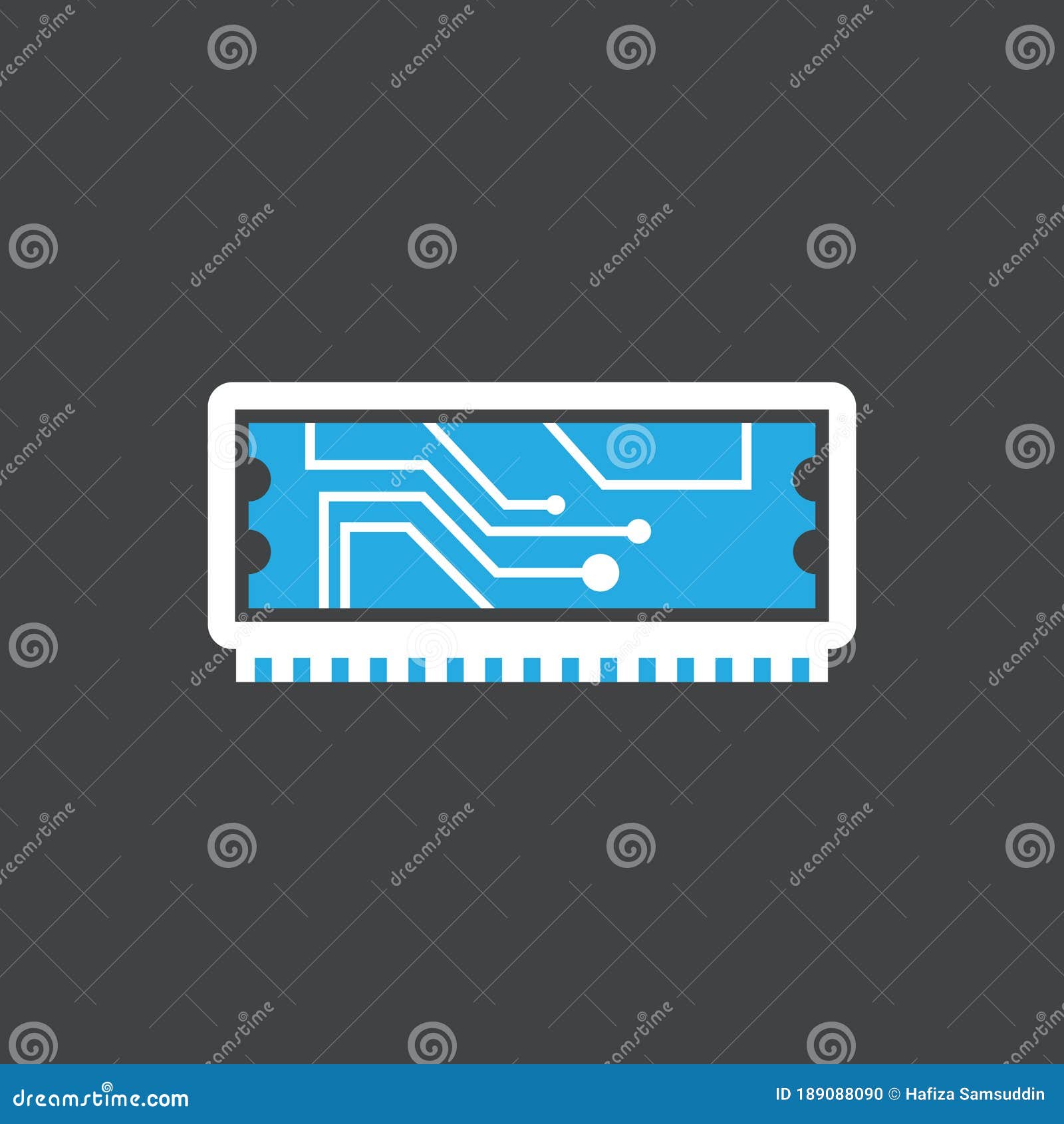 Computer Ram. Vector Illustration Decorative Design Stock Vector ...