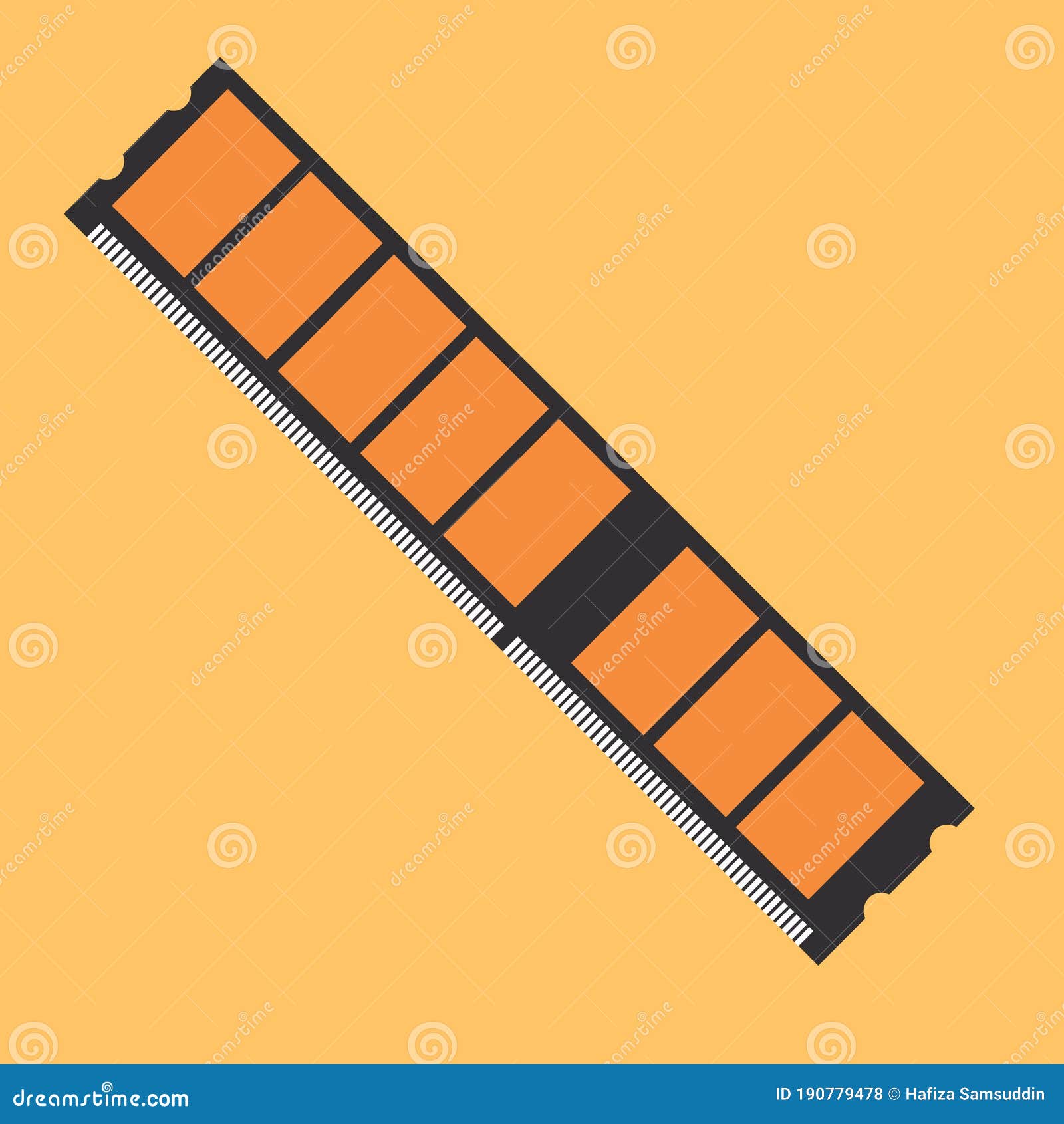 Computer Ram. Vector Illustration Decorative Design Stock Vector ...