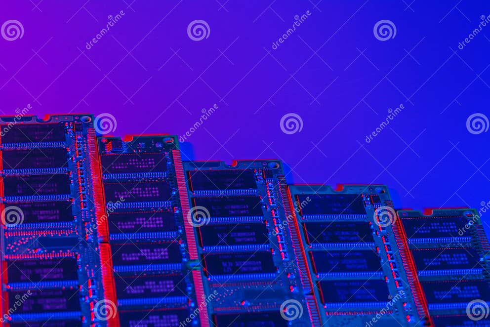Computer Random Access Memory RAM Close Up Stock Image - Image of ...