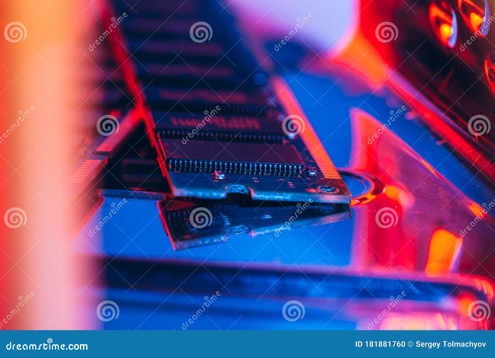 Computer Random Access Memory RAM Close Up Stock Photo - Image of power ...