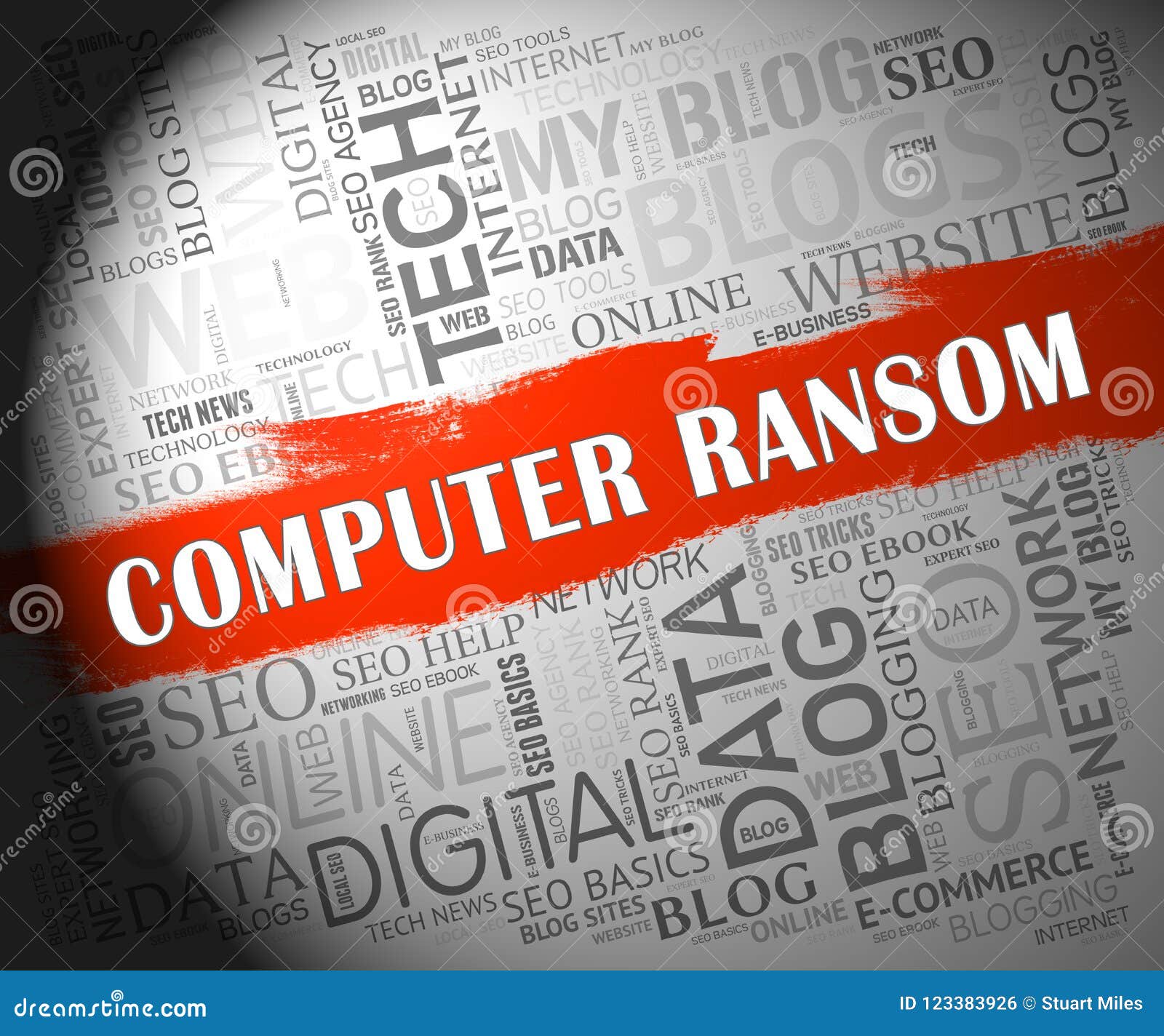 Ransom Computer Hacker Data Extortion 3d Illustration Stock Photography ...