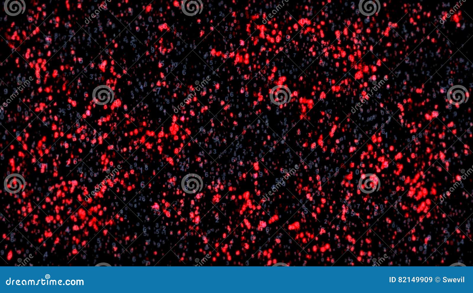 Computer Red Code. Background of Green Numbers Stock Illustration ...