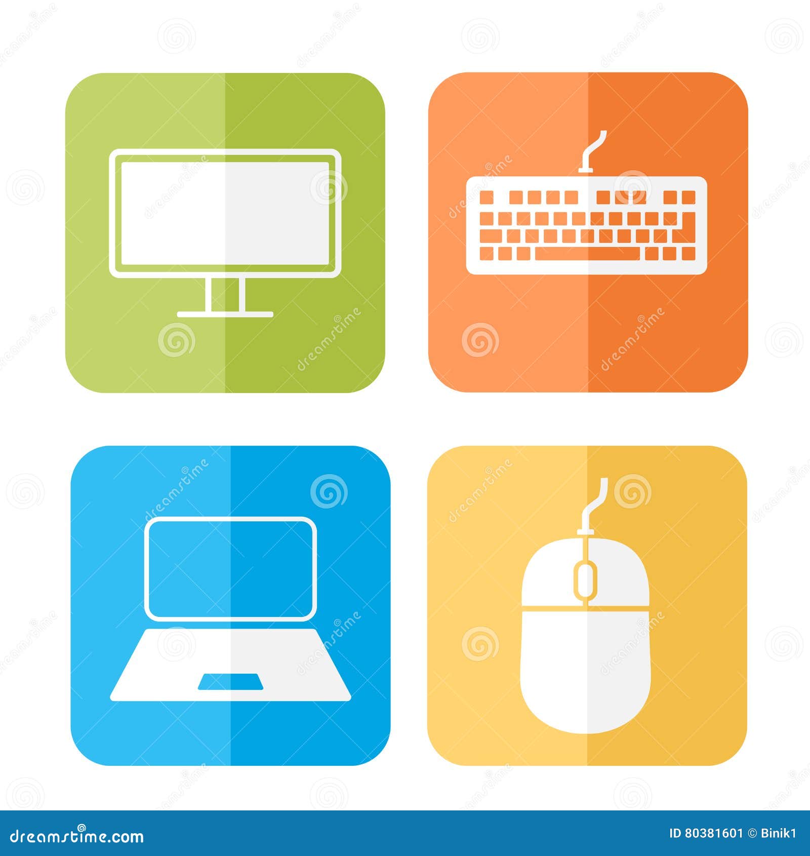 Computer related icons stock vector. Illustration of arrow - 80381601
