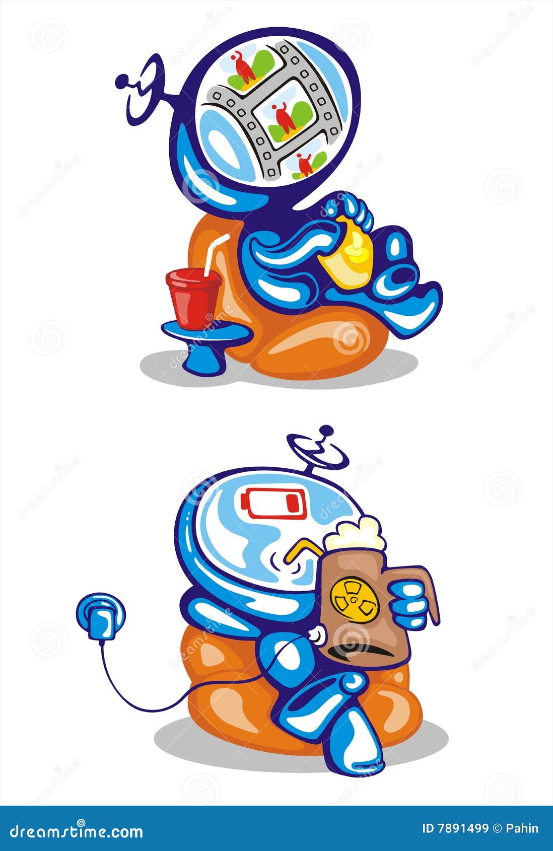 Computer_relax stock vector. Illustration of cheerful - 7891499