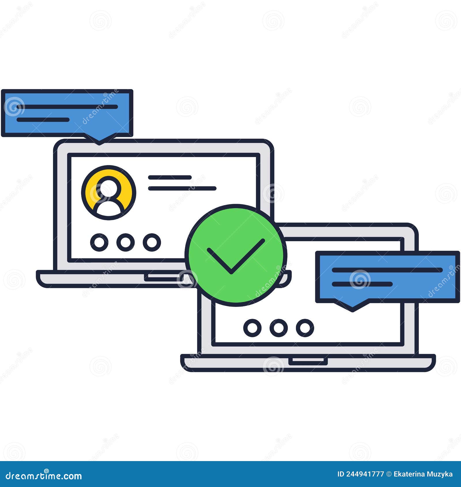 Computer Remote Access Vector Icon Work Online Stock Vector ...