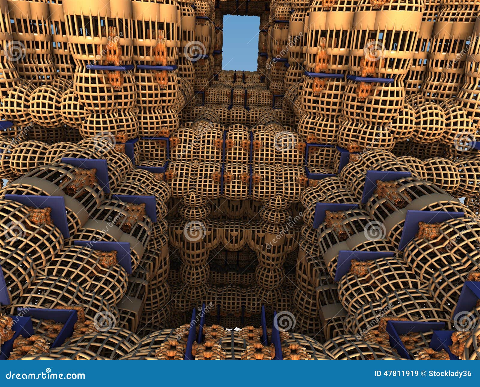 Computer Rendered Virtual Scenery Stock Illustration - Illustration of ...