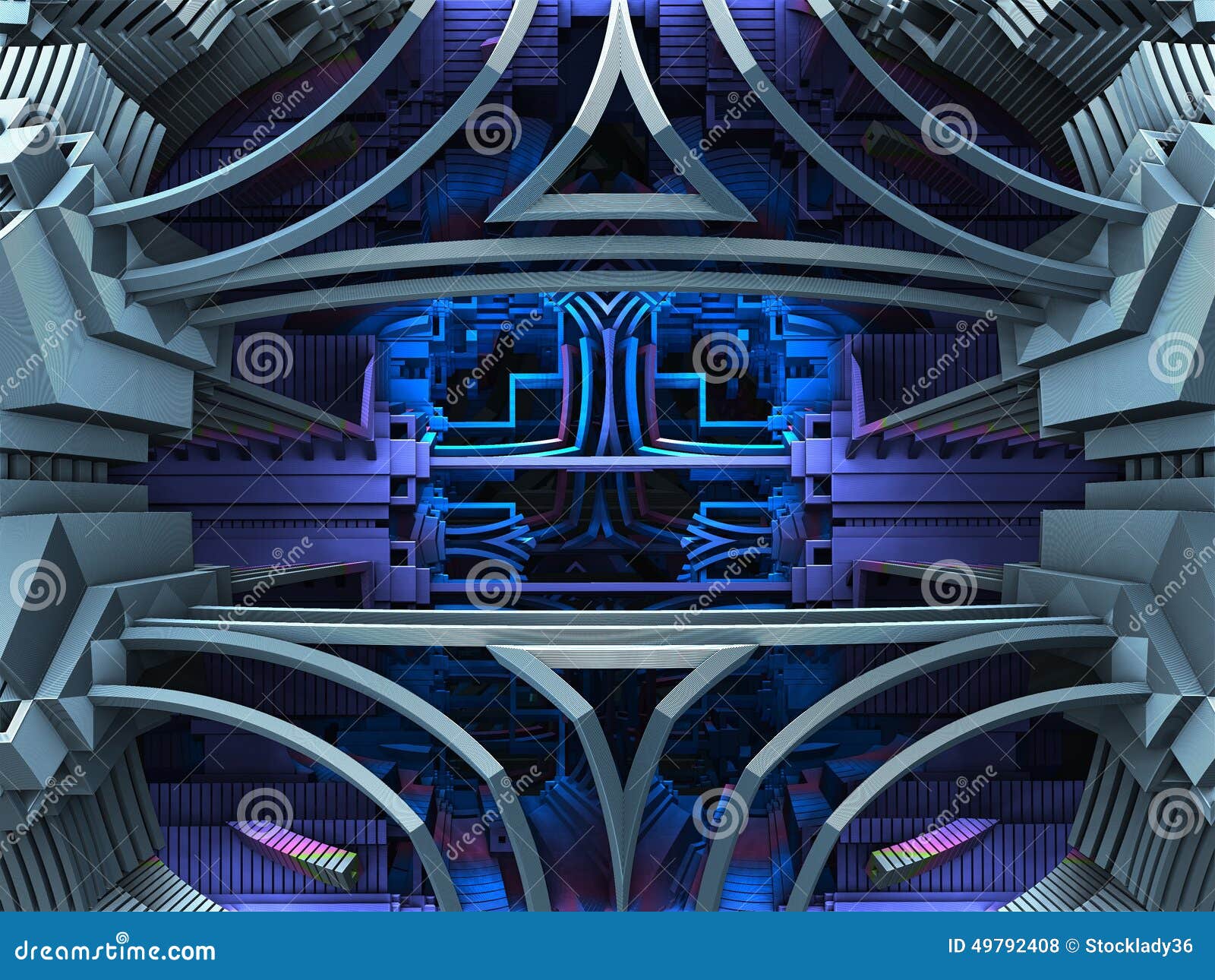 Computer Rendered Virtual Scenery Stock Illustration - Illustration of ...