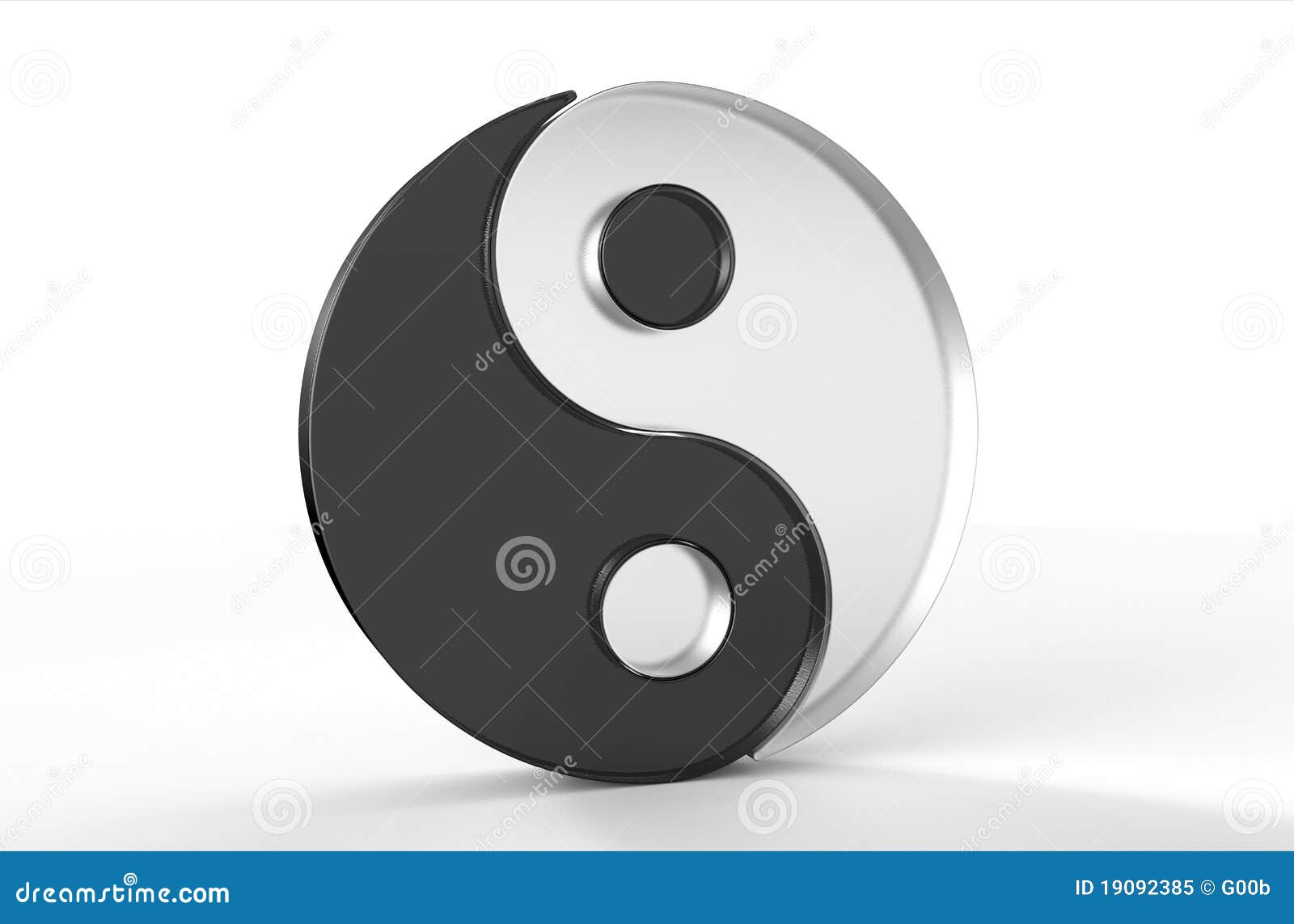 Computer Rendering of a Yin Yang Symbol Stock Illustration ...