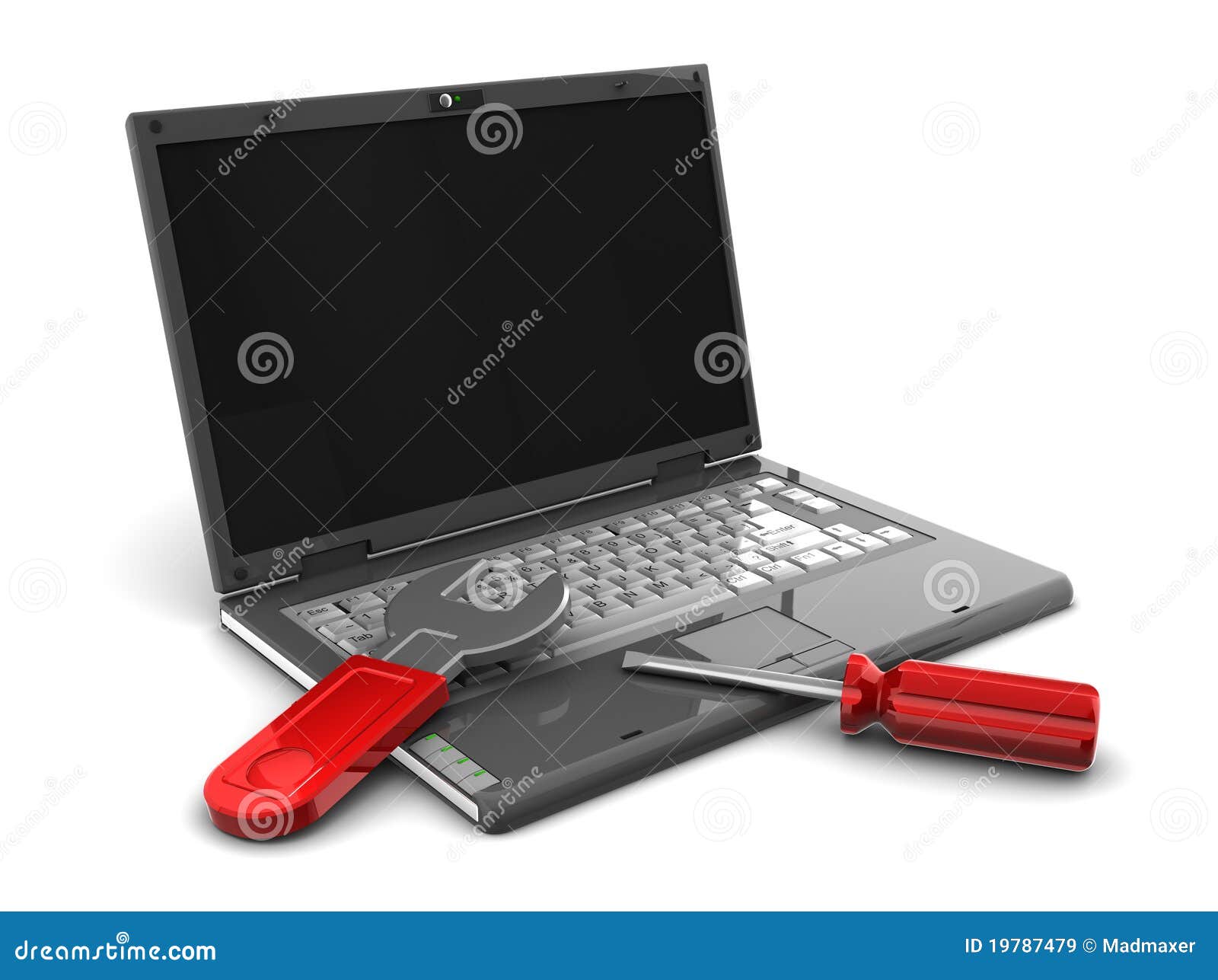 Computer repair stock illustration. Illustration of equipment - 19787479