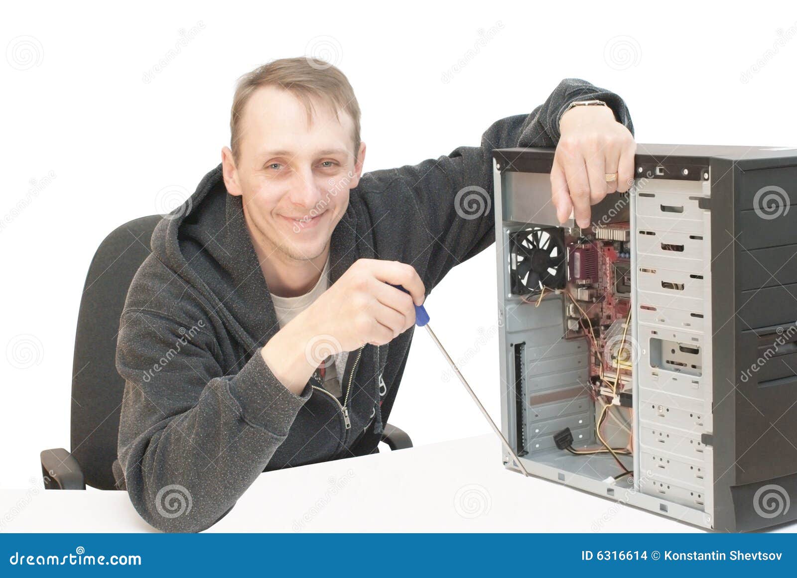 Computer repair stock photo. Image of isolated, tool, damaged - 6316614