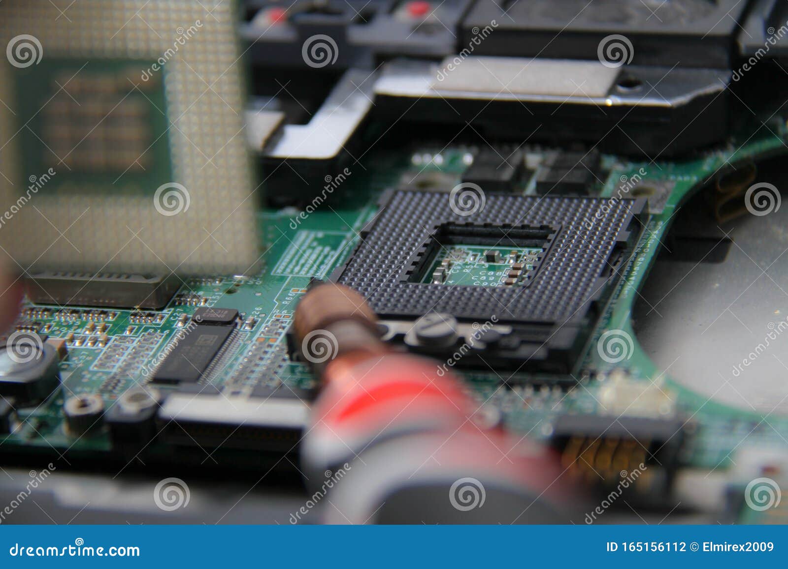 Computer Repair Concept Close-up View. Computer Service Stock Photo ...