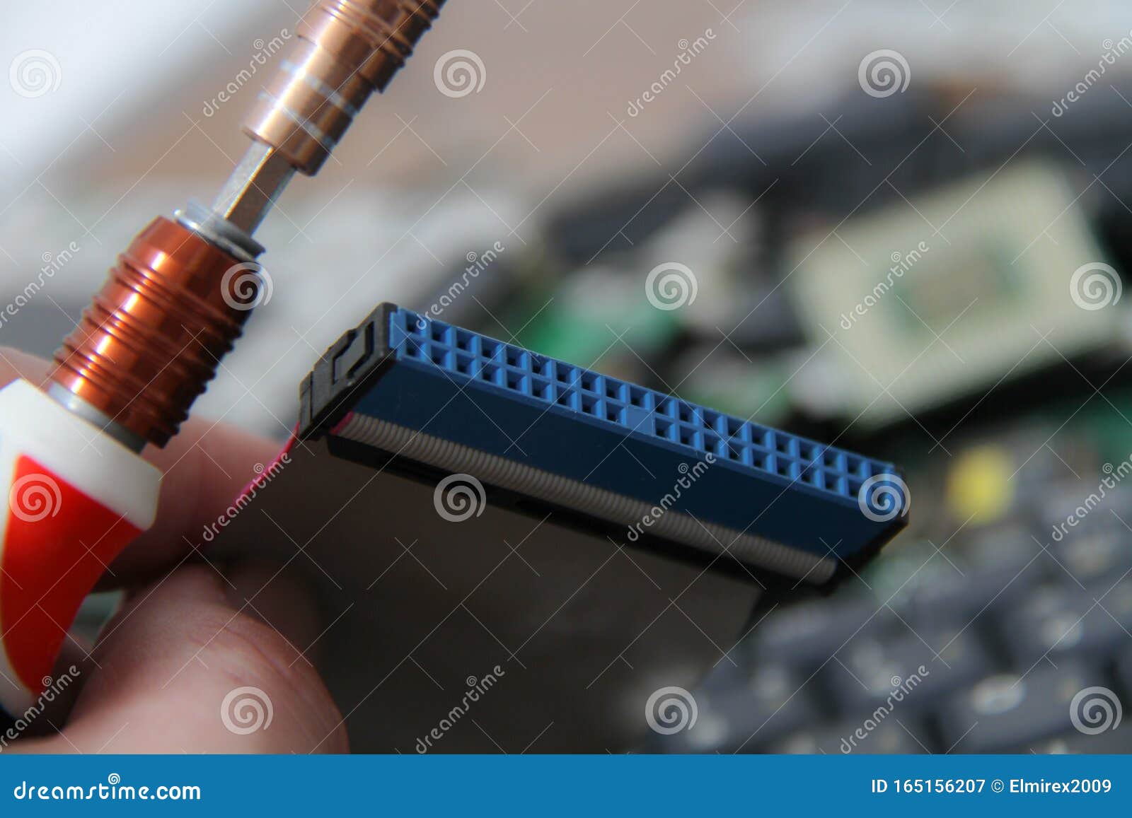 Computer Repair Concept Close-up View. Computer Service Stock Image ...