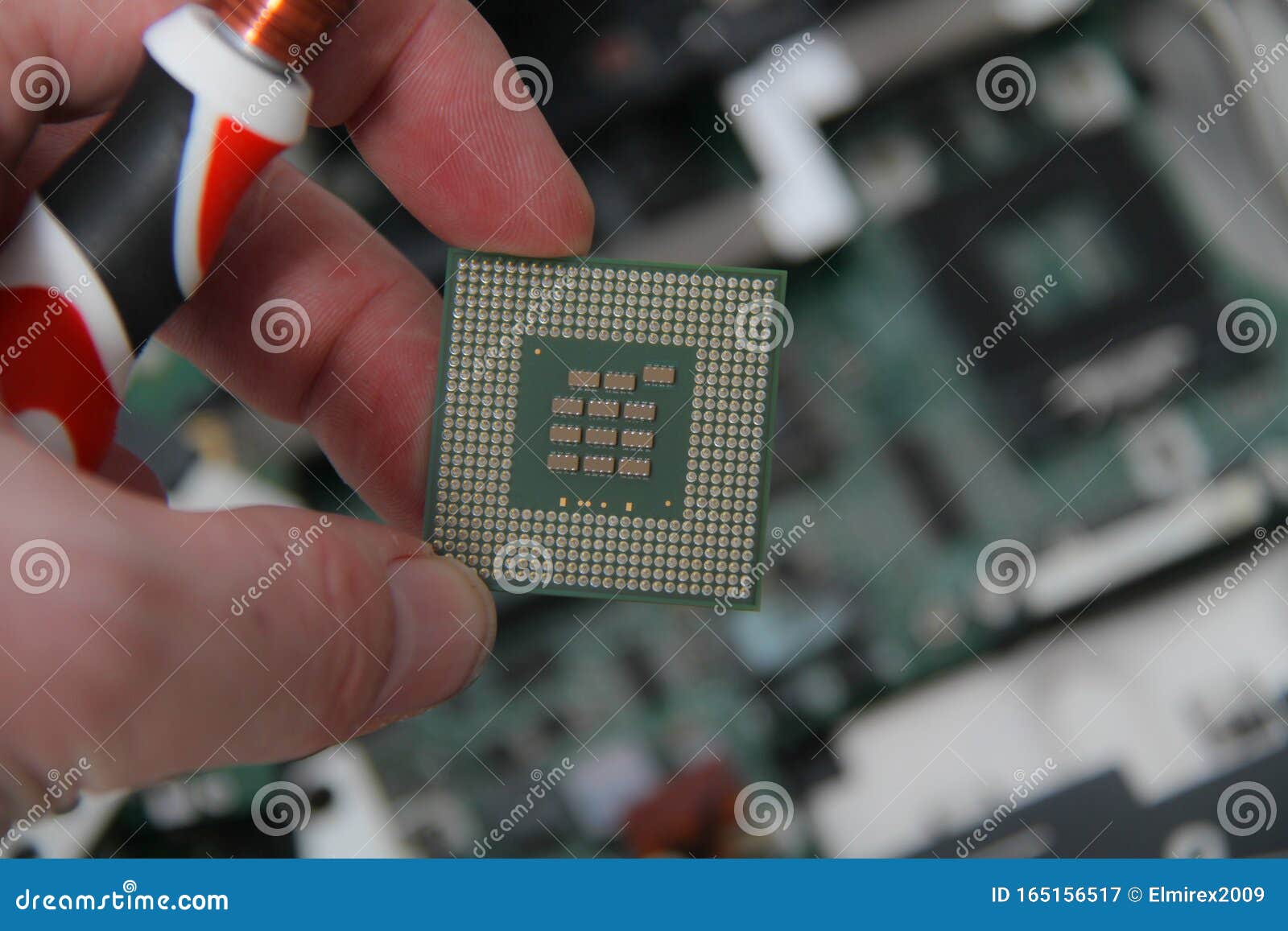Computer Repair Concept Close-up View. Computer Service Stock Image ...