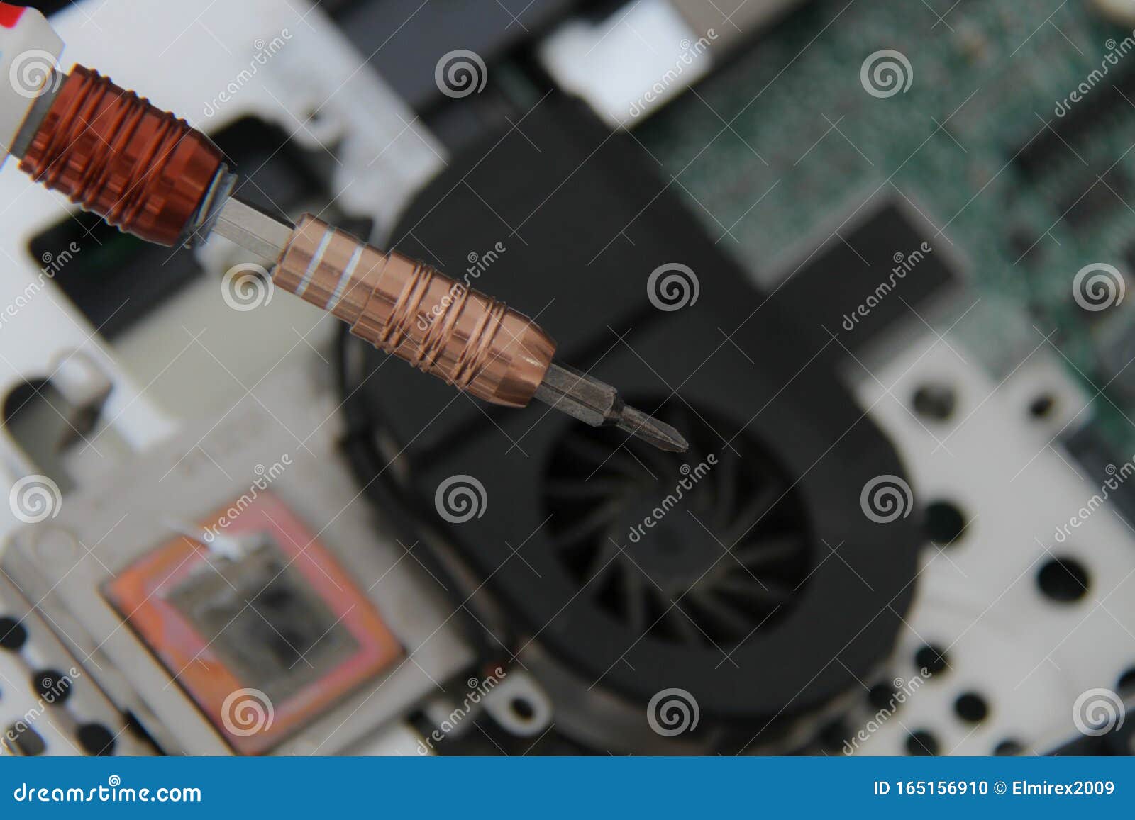 Computer Repair Concept Close-up View. Computer Service Stock Photo ...