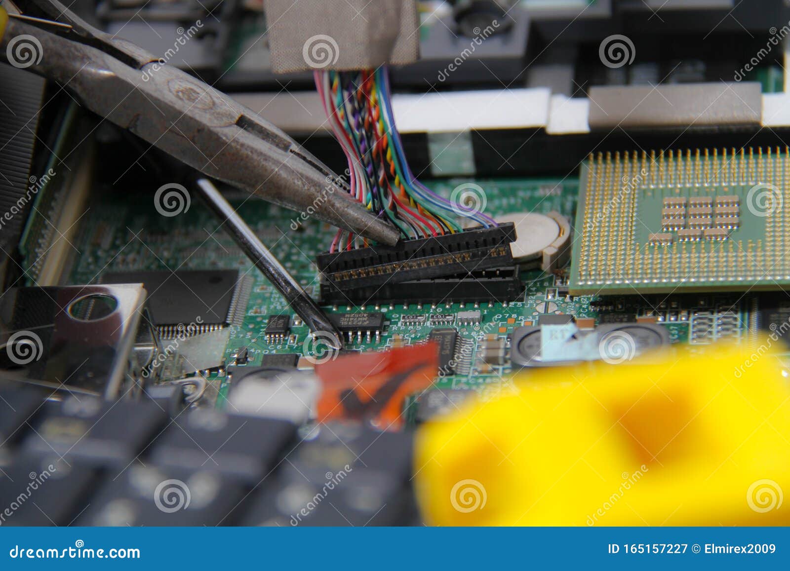 Computer Repair Concept Close-up View. Computer Service Stock Image ...