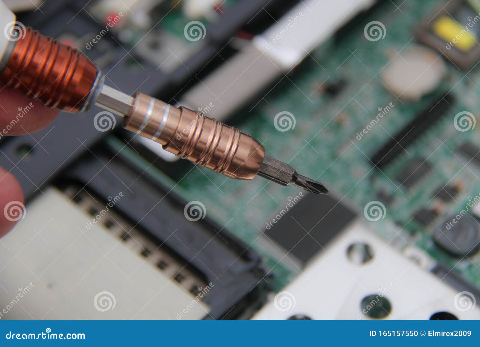Computer Repair Concept Close-up View. Computer Service Stock Photo ...