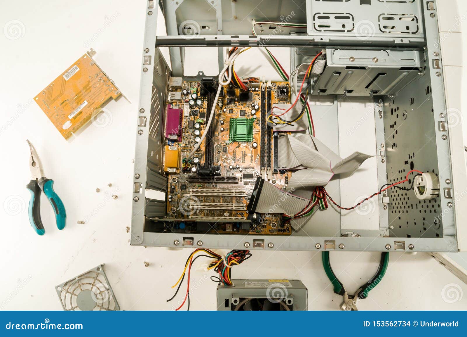 Computer repair concept stock photo. Image of motherboard - 153562734