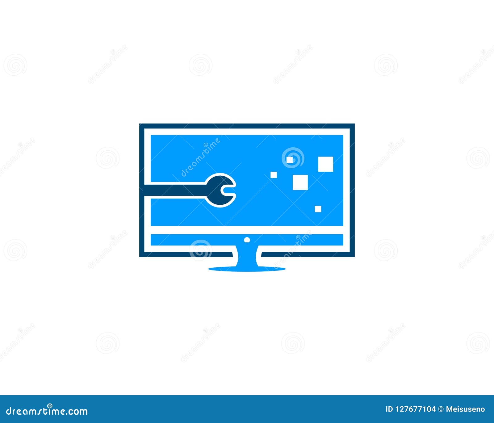 Computer Repair, Digital Computer Logo Template Stock Vector ...