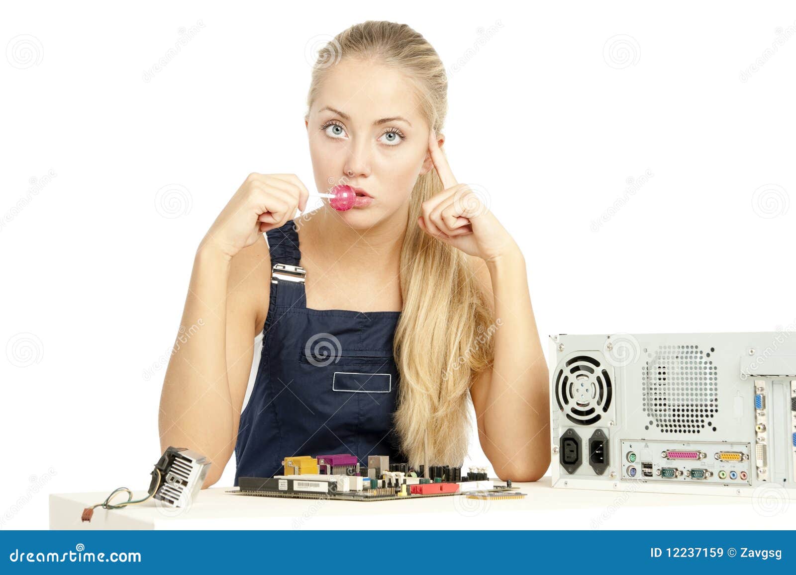 Computer Repair Engineer stock image. Image of attractive - 12237159