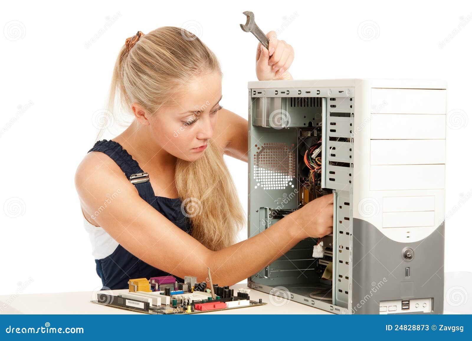 Computer Repair Engineer stock image. Image of cute, hair - 24828873 Computer Repair Engineer stock image. Image of cute, hair - 24828873