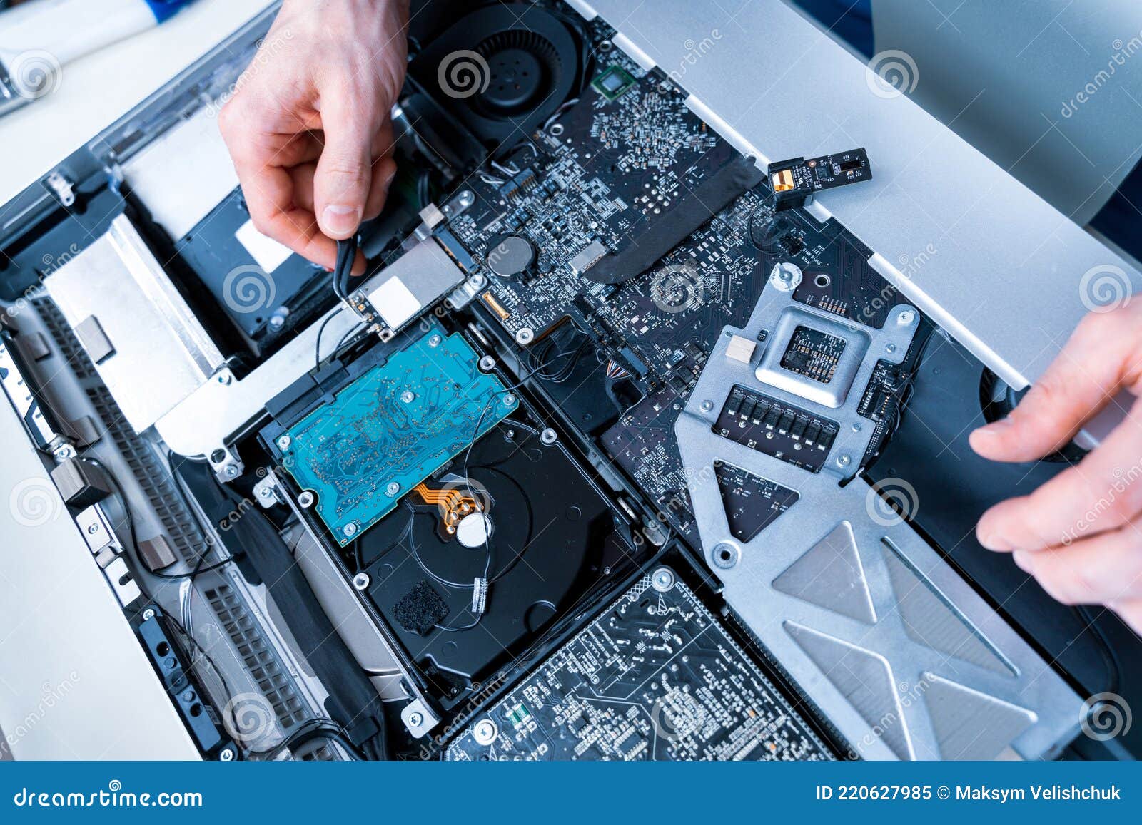 Computer Repair Hardware Technology. Technician Electronic Pc Service ...