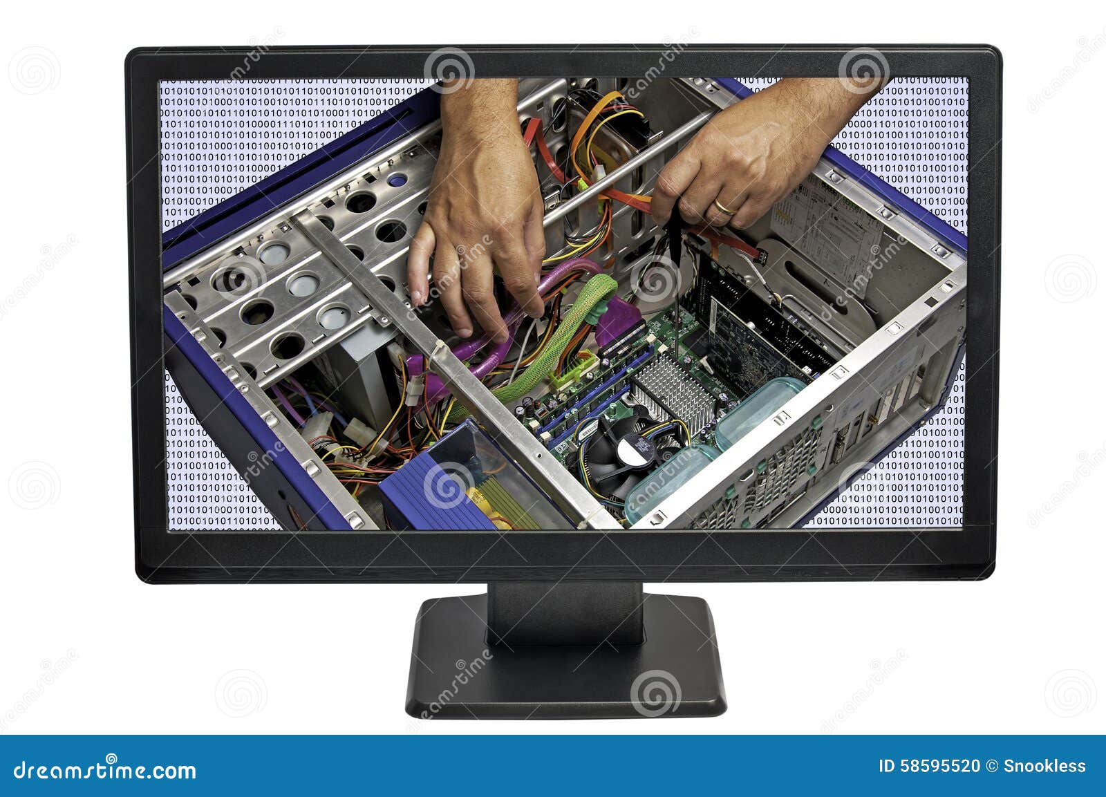 Computer Repair stock photo. Image of connect, cables - 58595520