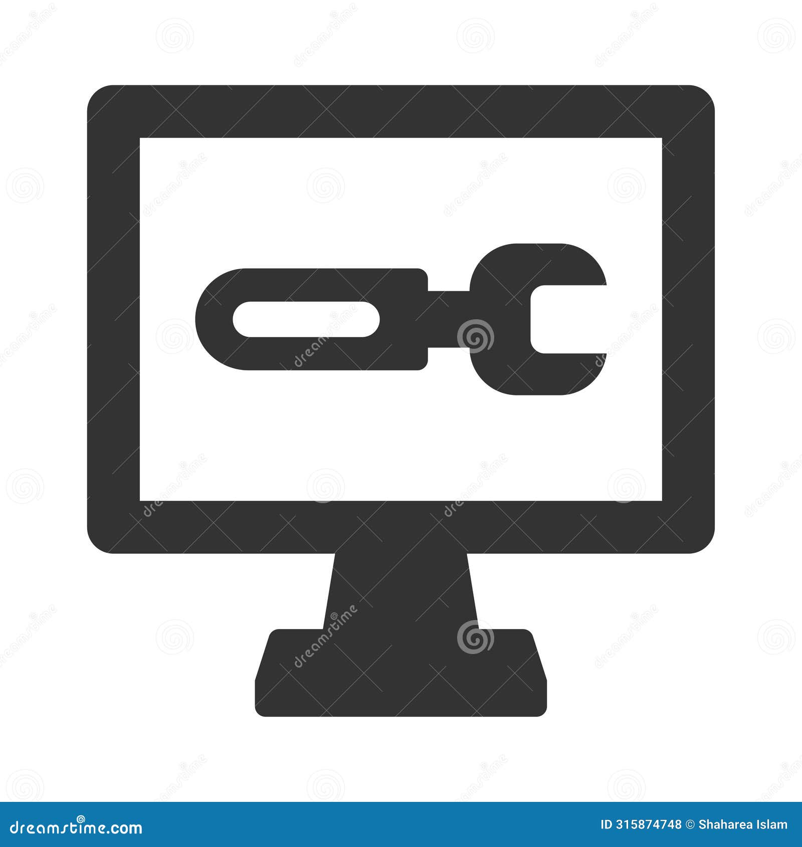 Computer repair Icon stock vector. Illustration of beautiful - 315874748