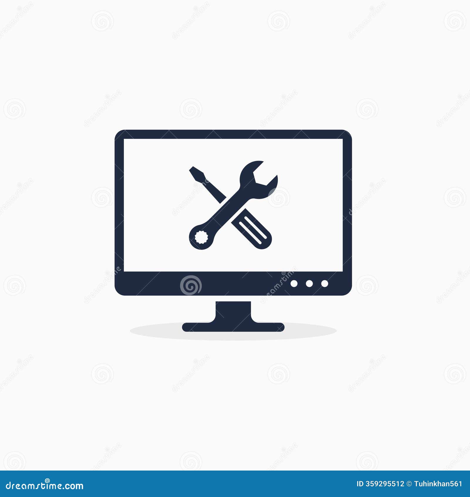 Computer Repair Icon. Computer Settings, Technical Support Icon Stock ...