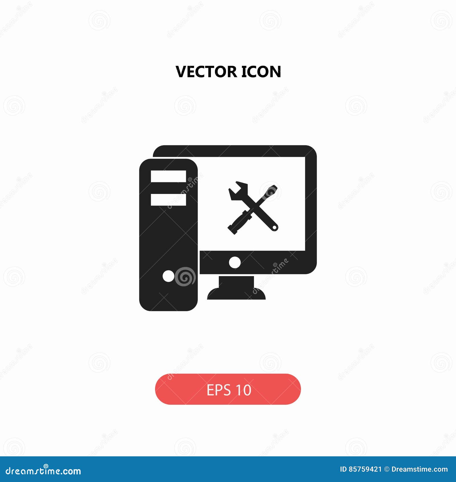Computer repair icon stock illustration. Illustration of computer ...