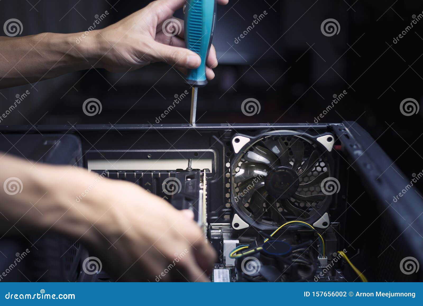 Computer Repair and Maintenance Stock Photo - Image of device ...