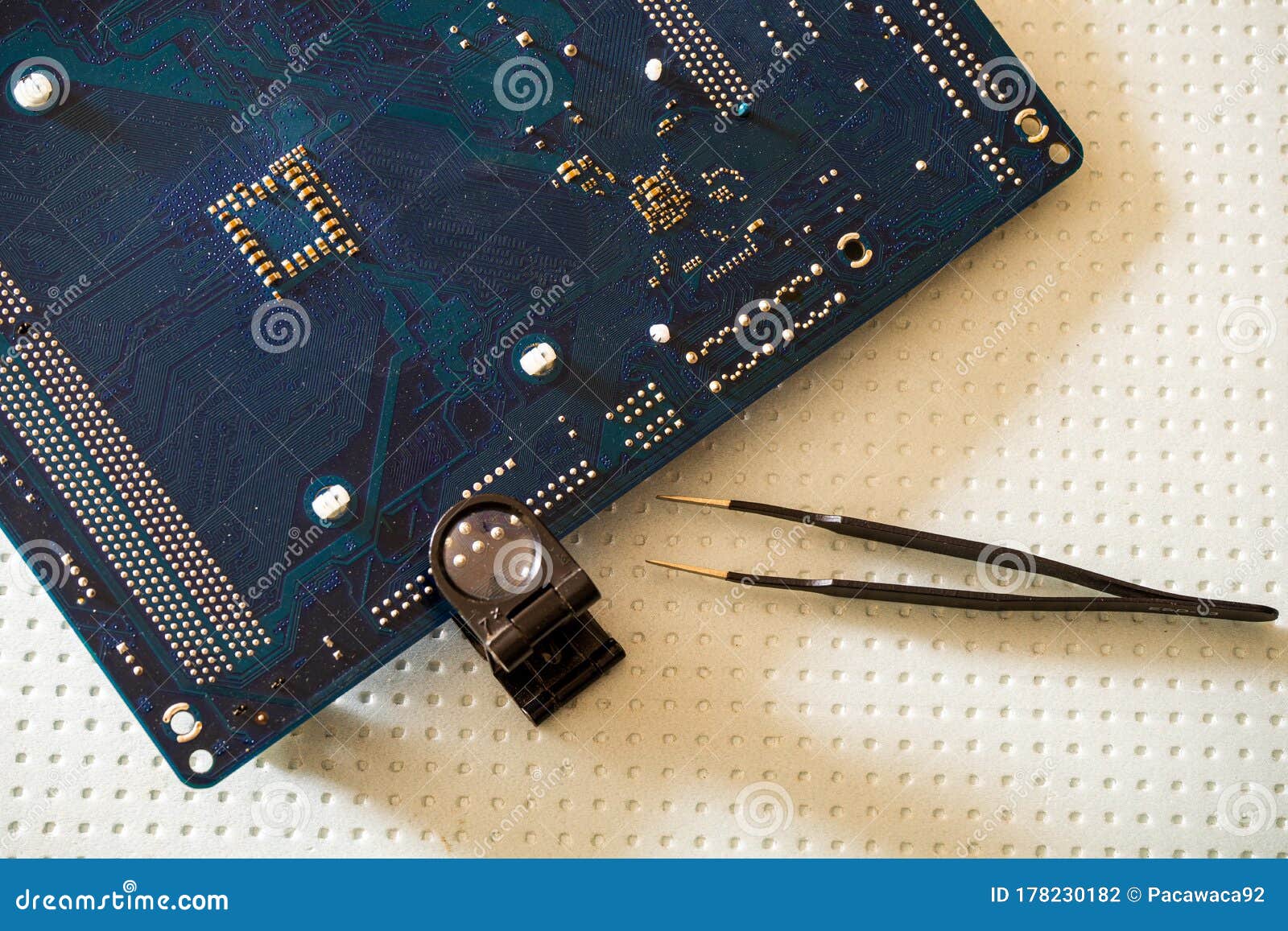 Diagnostics and Repair of Computer Equipment. Stock Photo - Image of ...
