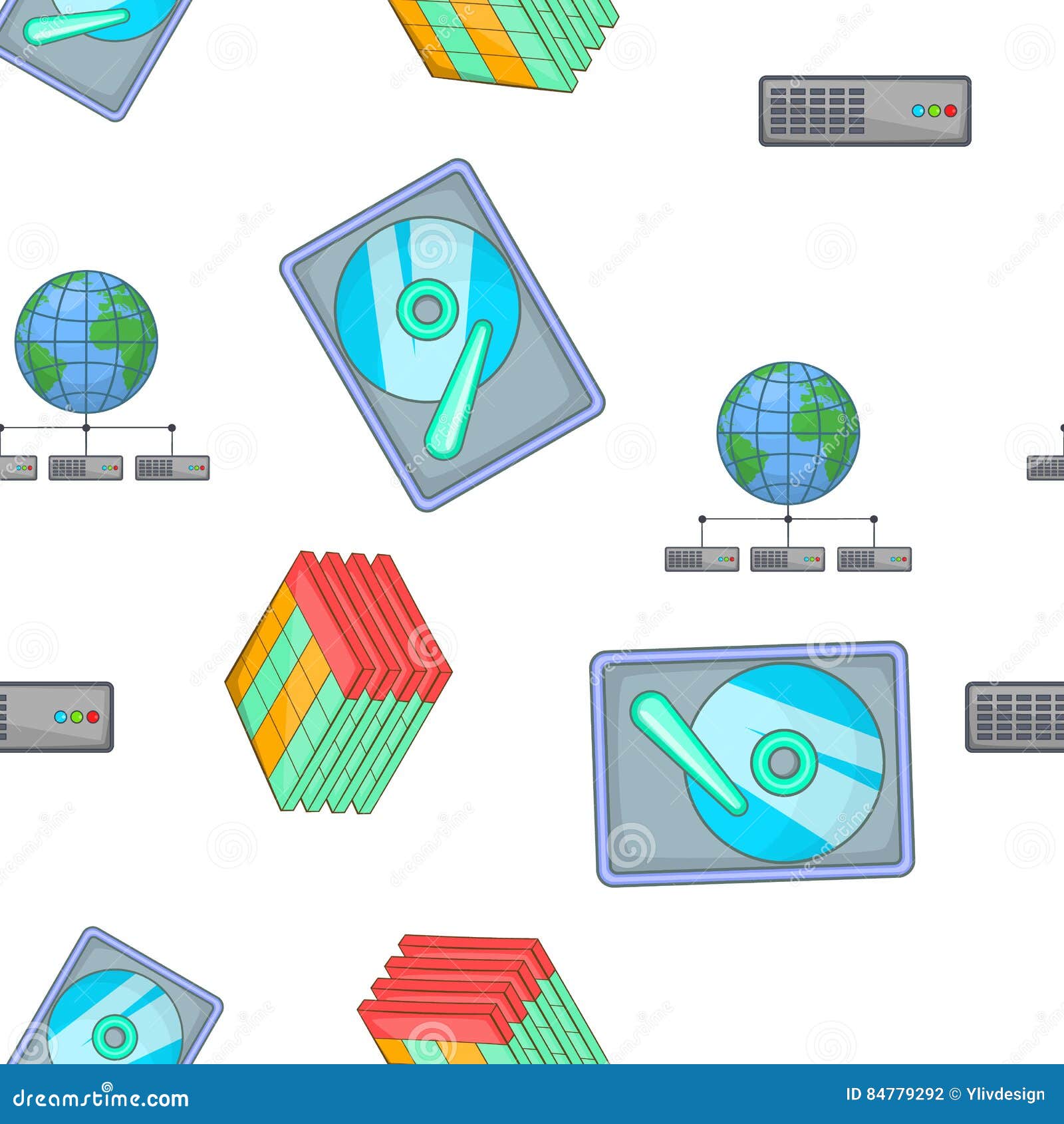 Computer Repair Pattern, Cartoon Style Stock Vector - Illustration of ...