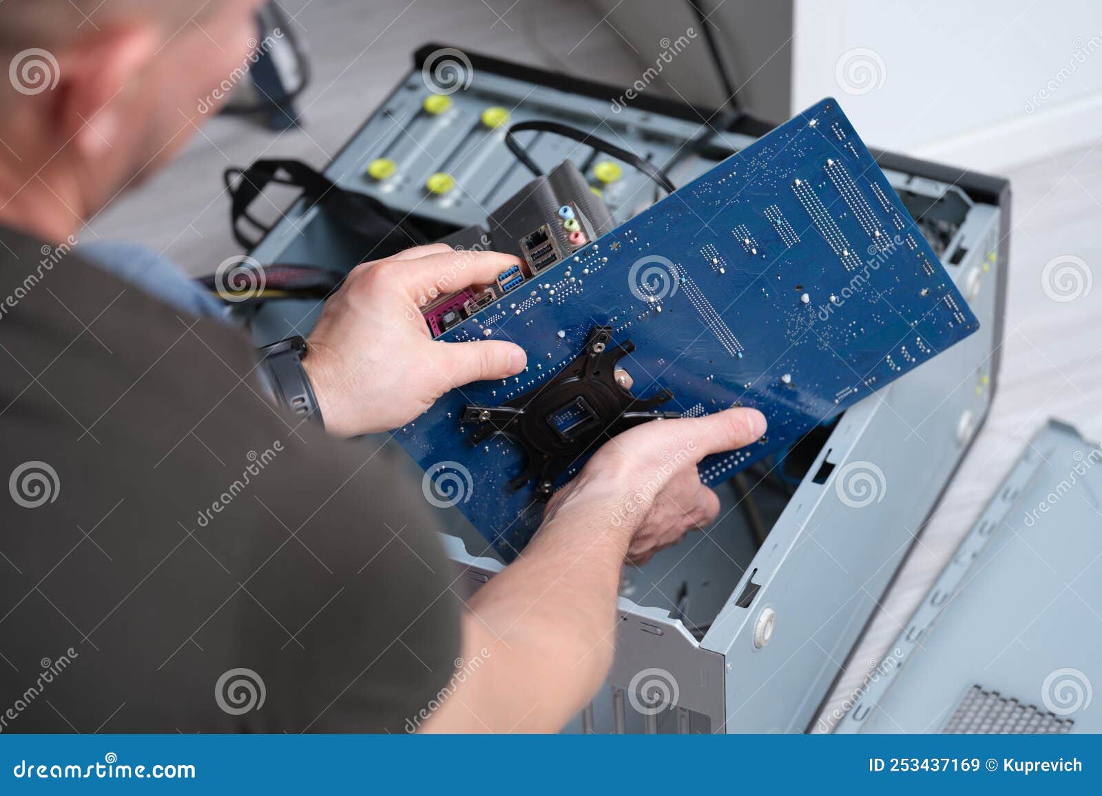 Computer Repair, Personal Computer Assembly and PC Assembly Stock Image ...