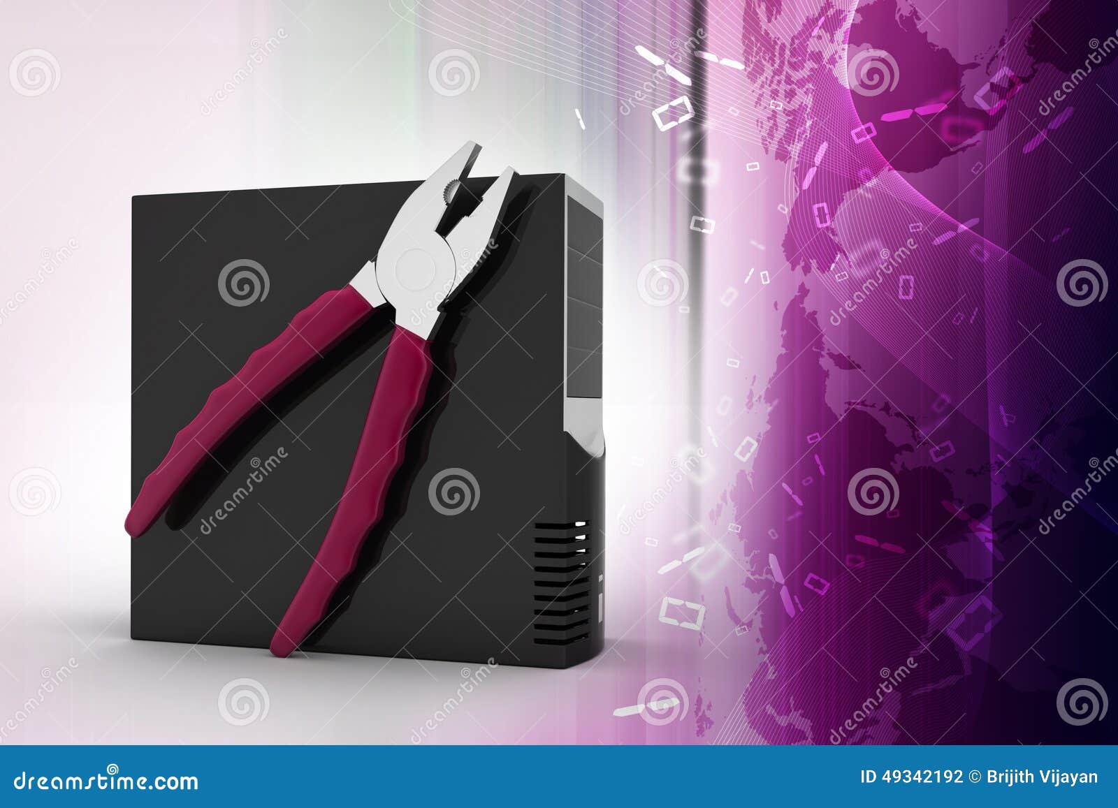 Computer Repair Service Concept Stock Illustration - Illustration of ...