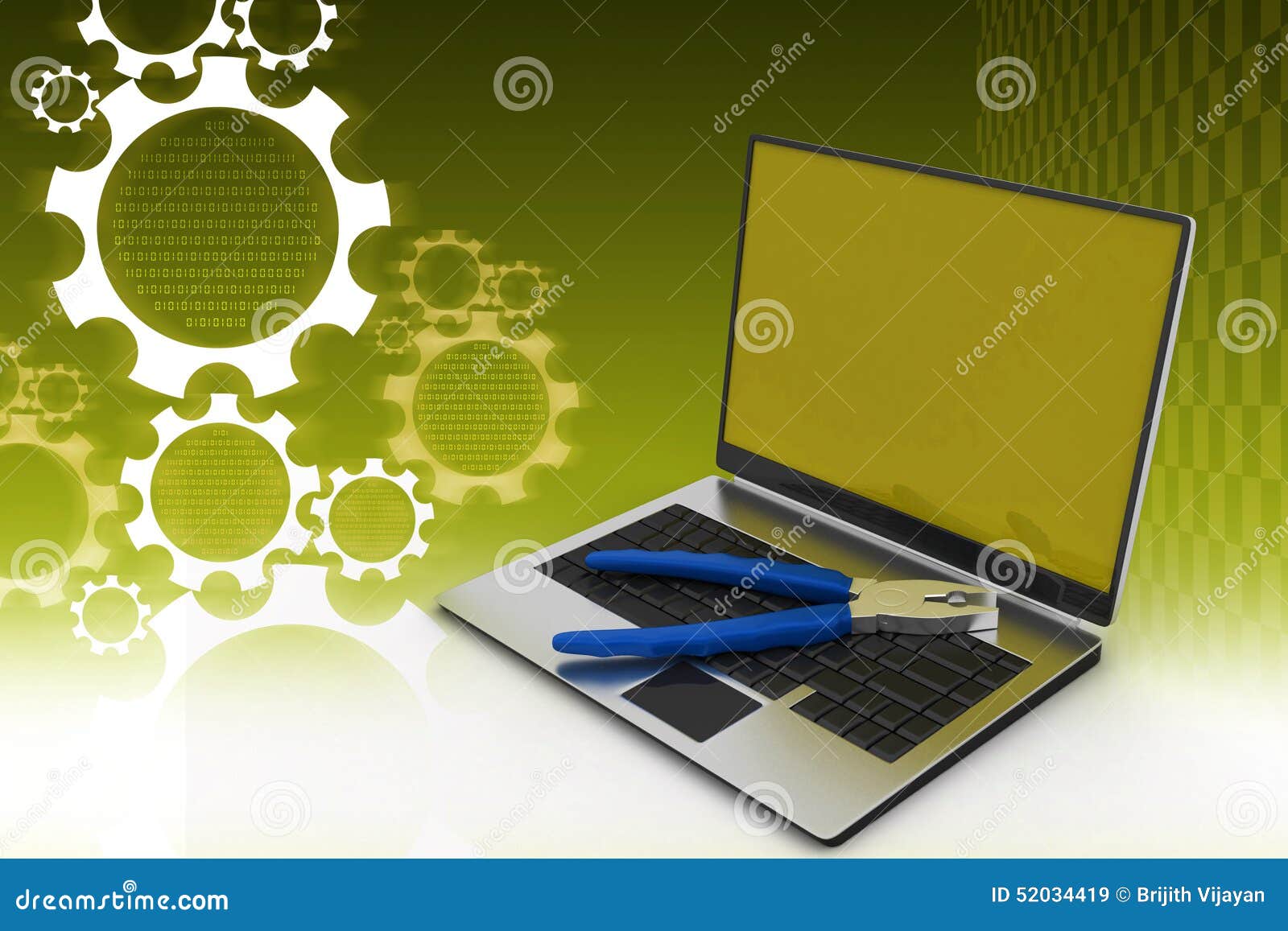 Computer Repair Service Concept Stock Illustration - Illustration of ...
