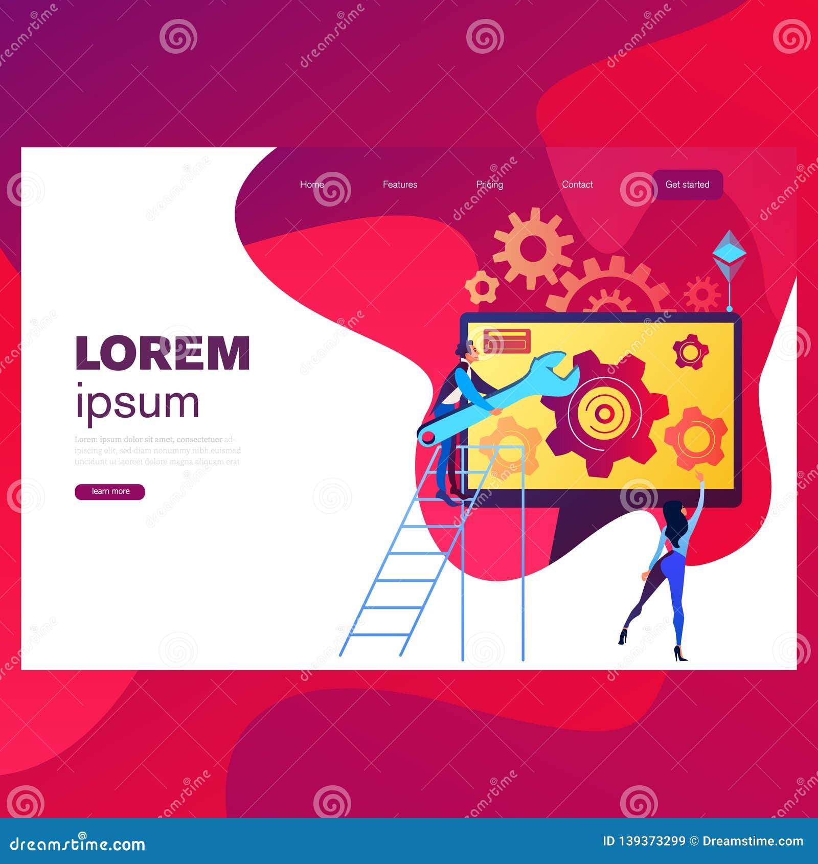 Computer Repair, Computer Service, Diagnostics Concepts. Modern Flat ...