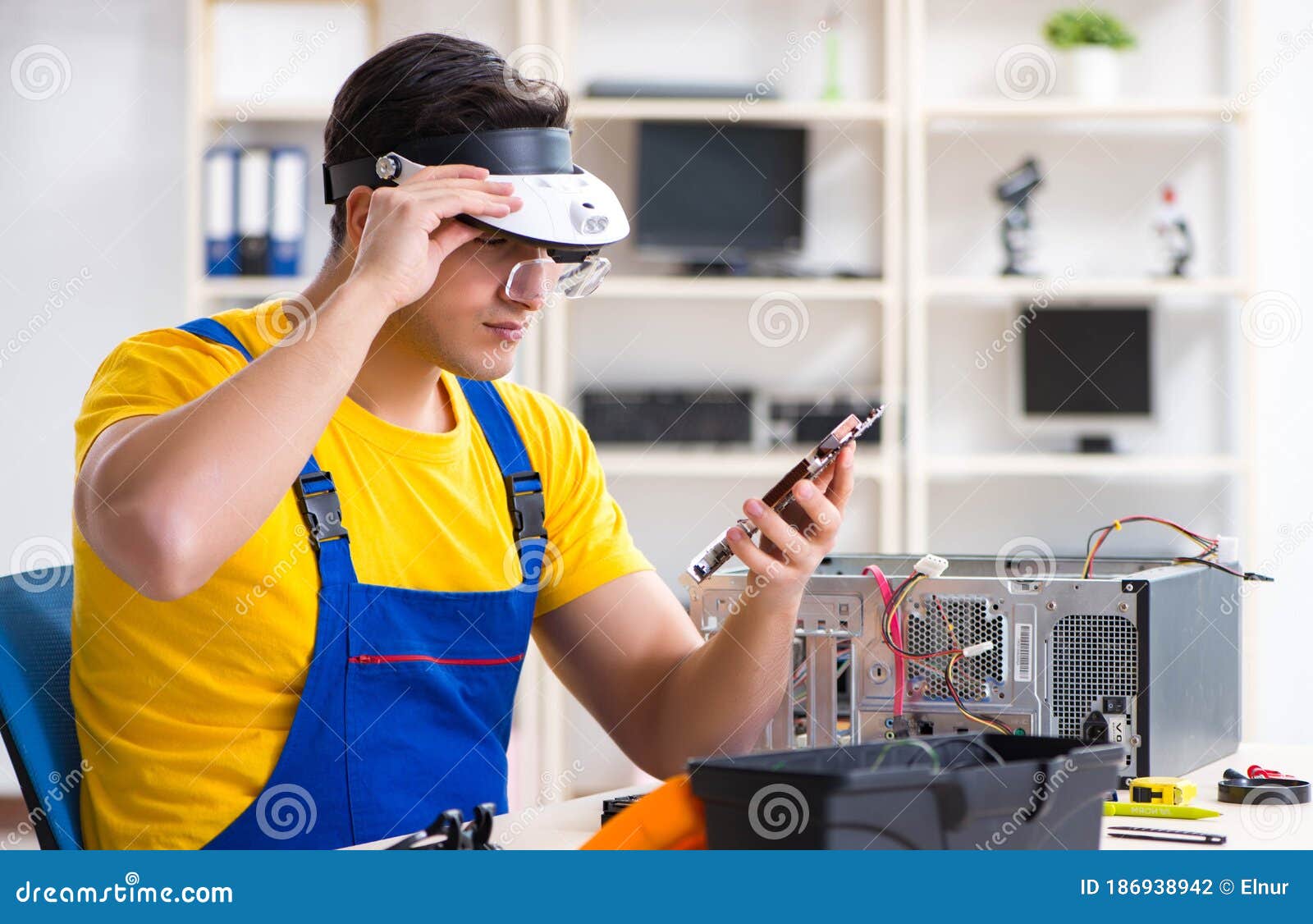 Computer Repair Technician Repairing Hardware Stock Photo - Image of ...