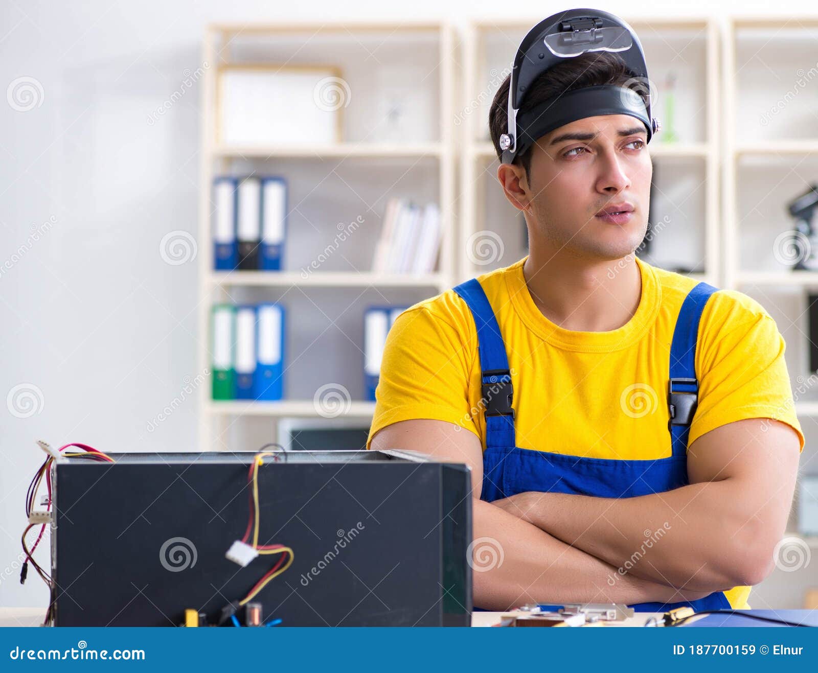 Computer Repair Technician Repairing Hardware Stock Image - Image of ...