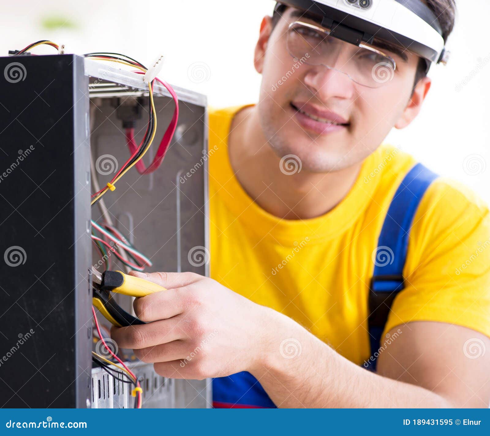 Computer Repair Technician Repairing Hardware Stock Image - Image of ...