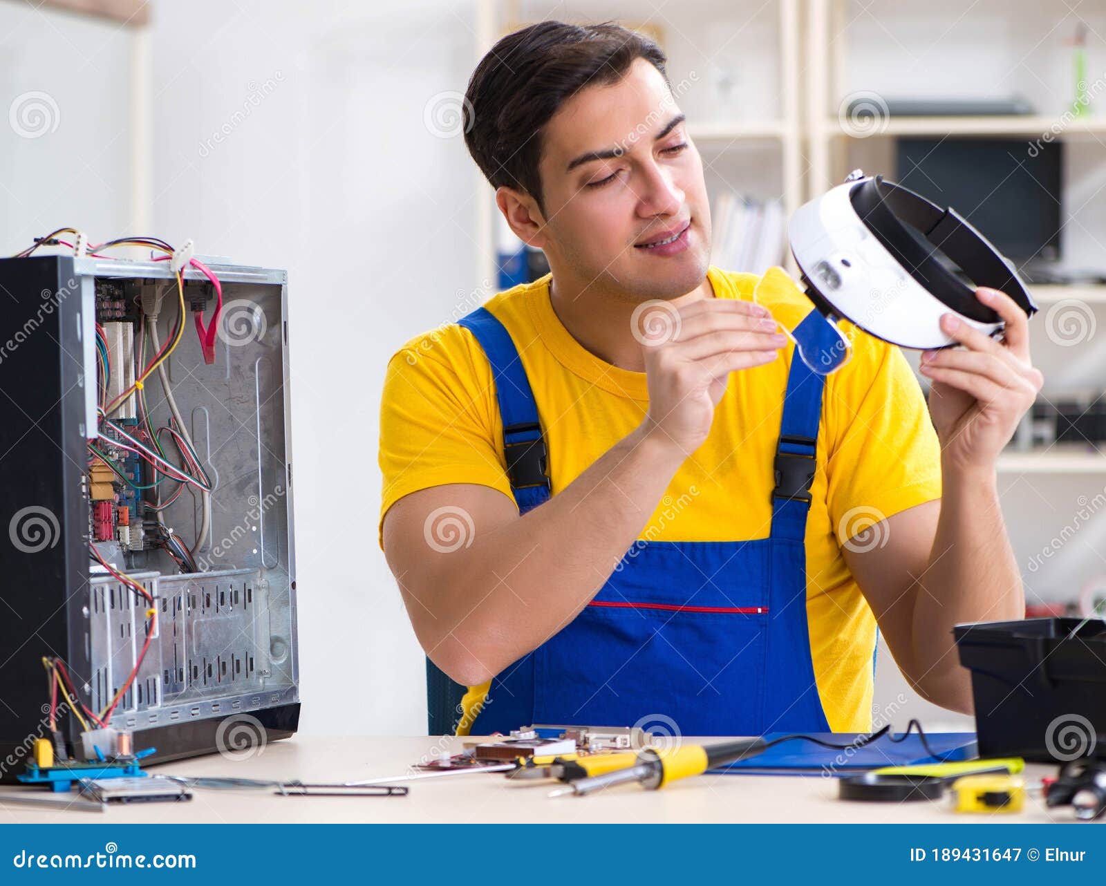 Computer Repair Technician Repairing Hardware Stock Image - Image of ...