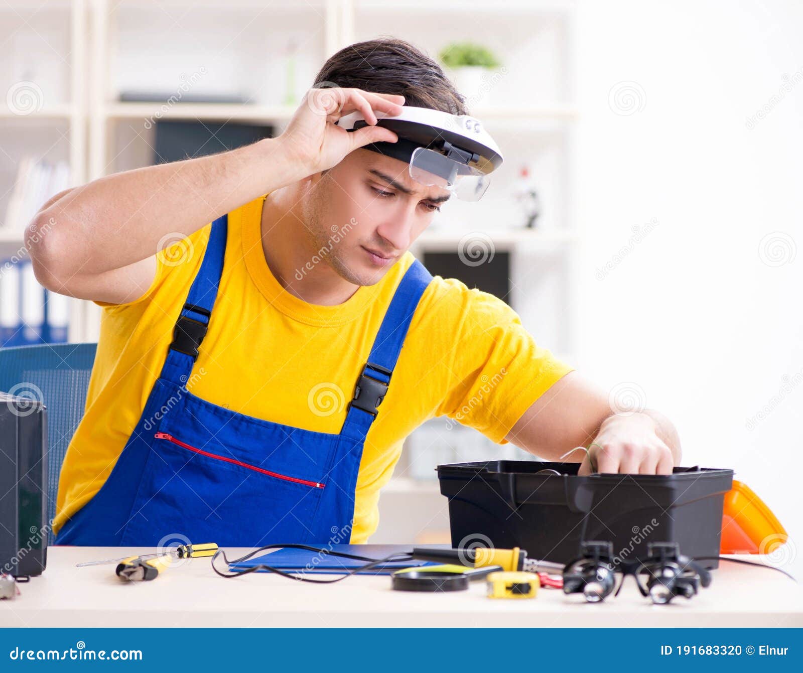 Computer Repair Technician Repairing Hardware Stock Photo - Image of ...