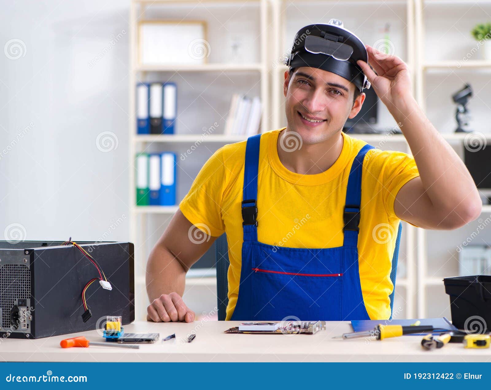 Computer Repair Technician Repairing Hardware Stock Photo - Image of ...