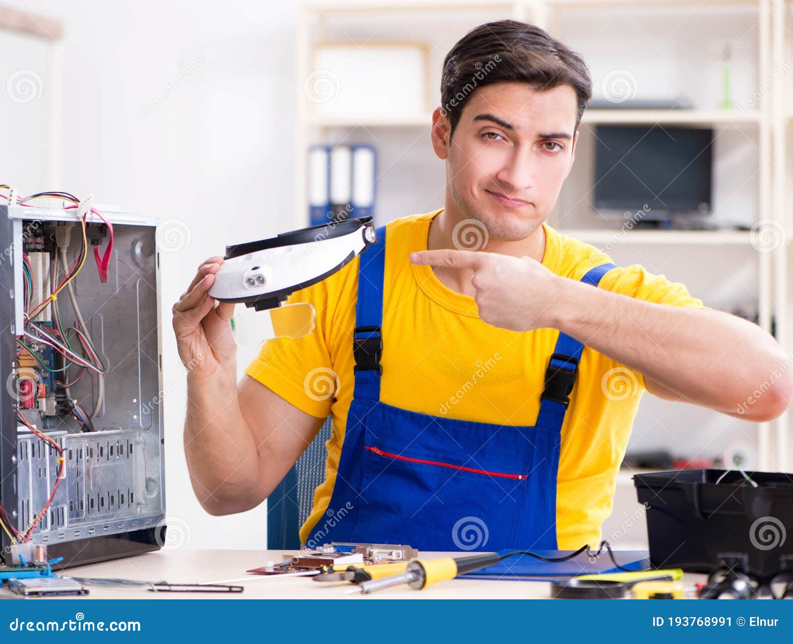 Computer Repair Technician Repairing Hardware Stock Image - Image of ...