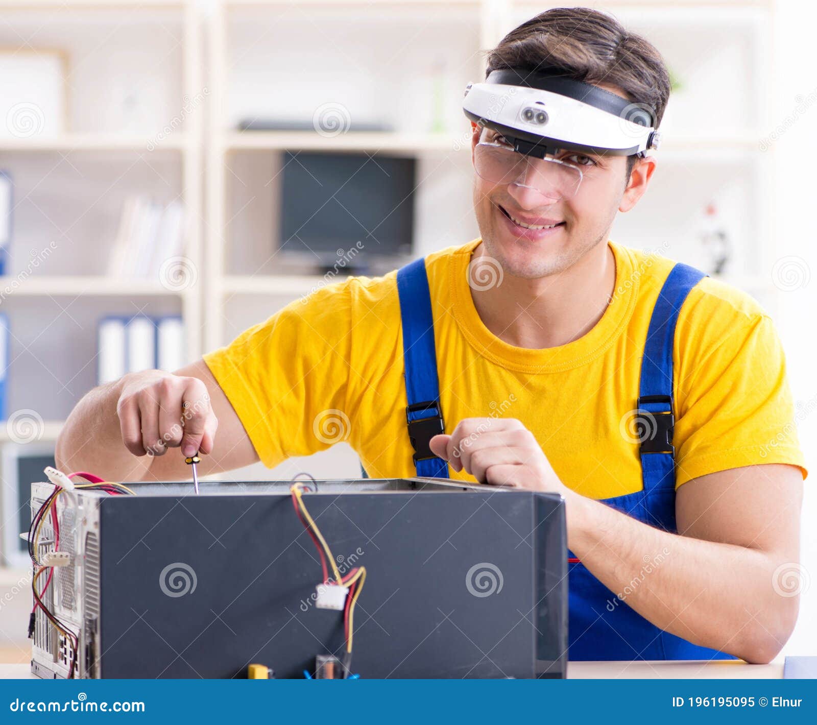 Computer Repair Technician Repairing Hardware Stock Image - Image of ...